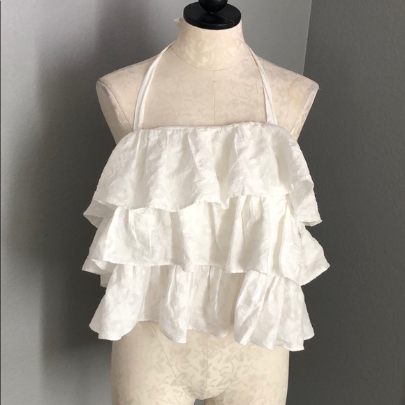 Zara | Tops | Zara Tiered Ruffle Halter Top | Poshmark